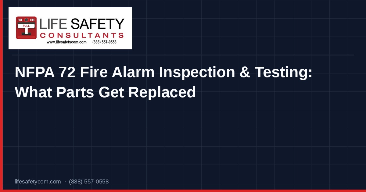 NFPA 72 Inspection: Parts Replaced | Life Safety Consultants