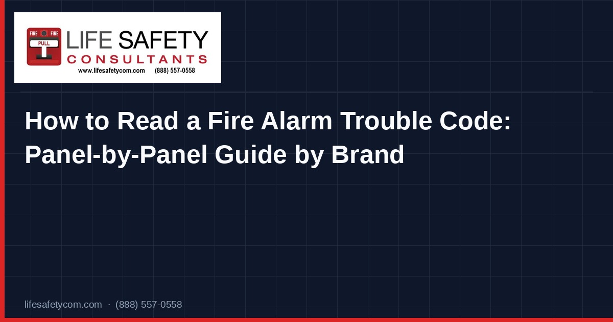 Fire Alarm Trouble Codes by Brand | Life Safety Consultants