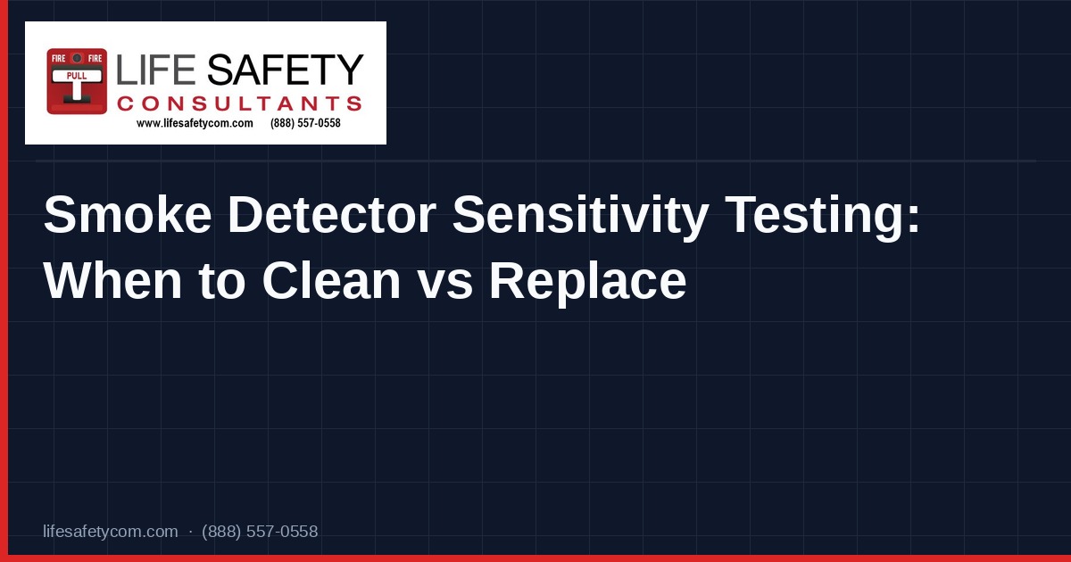 Smoke Detector Sensitivity Testing | Life Safety Consultants